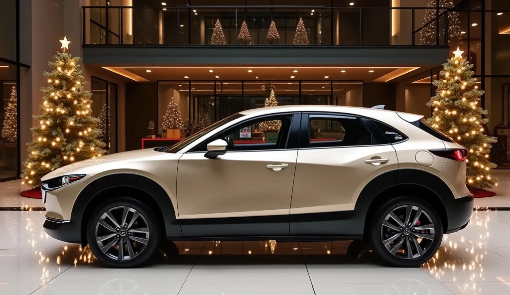 "A realistic HDR image of the side view of a Mazda CX-30 Retro Sports ...