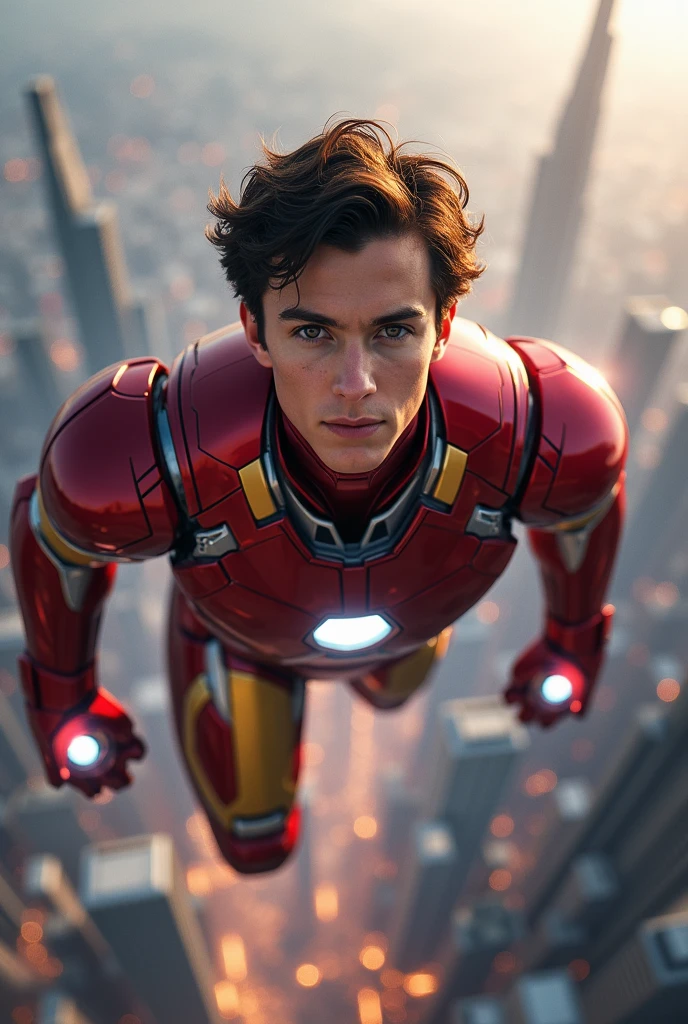 Tom Holland played Iron Man - SeaArt AI