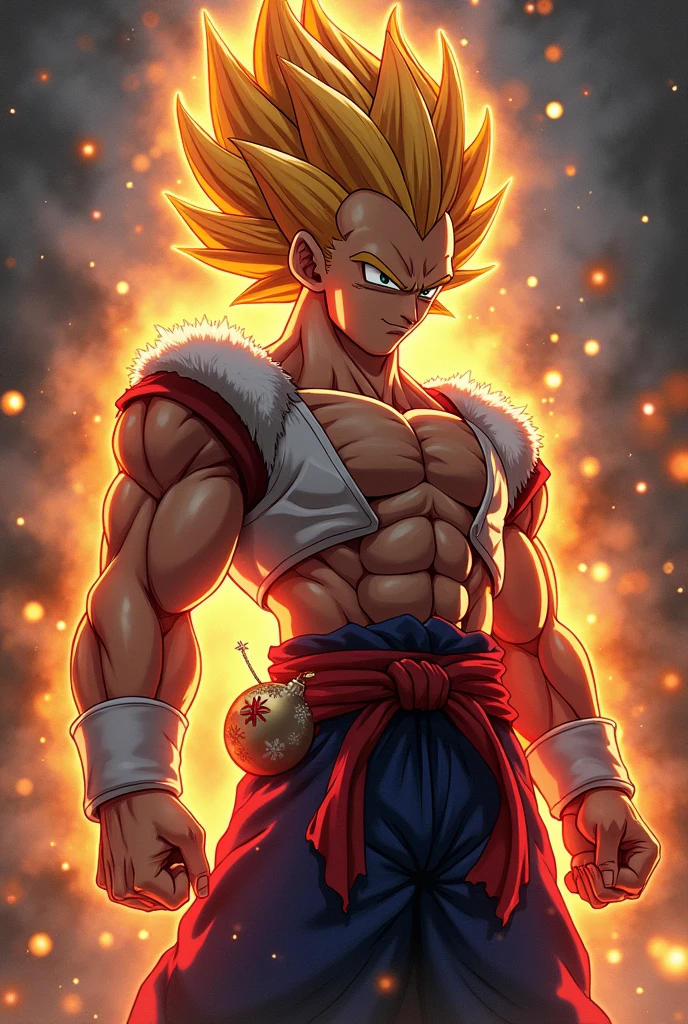 Good-looking Christmas Vegeta, half-length view, approach, detail ...