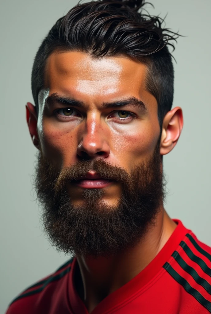Cristiano Ronaldo with beard - SeaArt AI