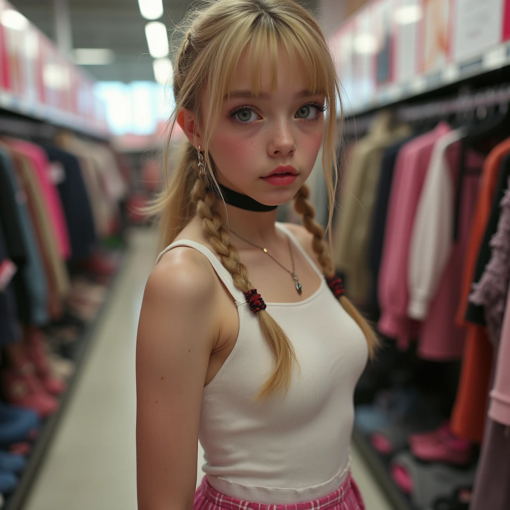Innocent Big Eyes Look Girl Looking Young Revealing Clothes Seaart Ai