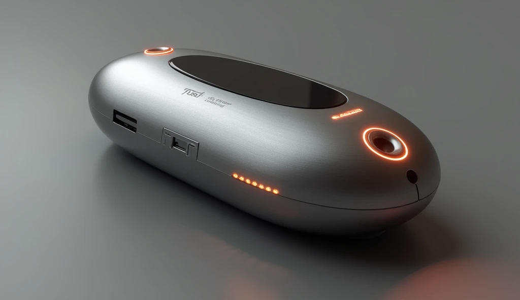 Image showcases a sleek, modern electronic device with a futuristic ...