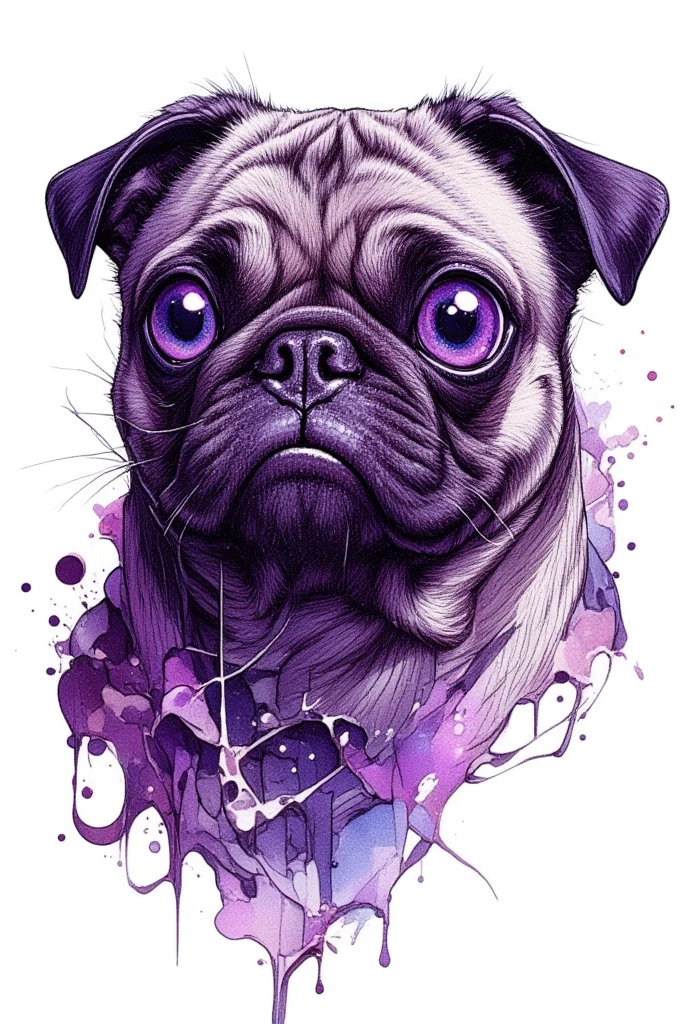 I have a picture of a big eyed pug , PUG DETAILS , PUG DESIGN - SeaArt AI