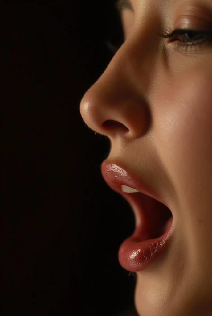 (( only the nose of a beautiful woman is shown on the screen - SeaArt AI