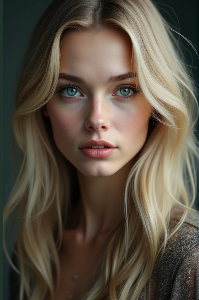 A blond literary character , straight hair, very attractive, whose eyes ...