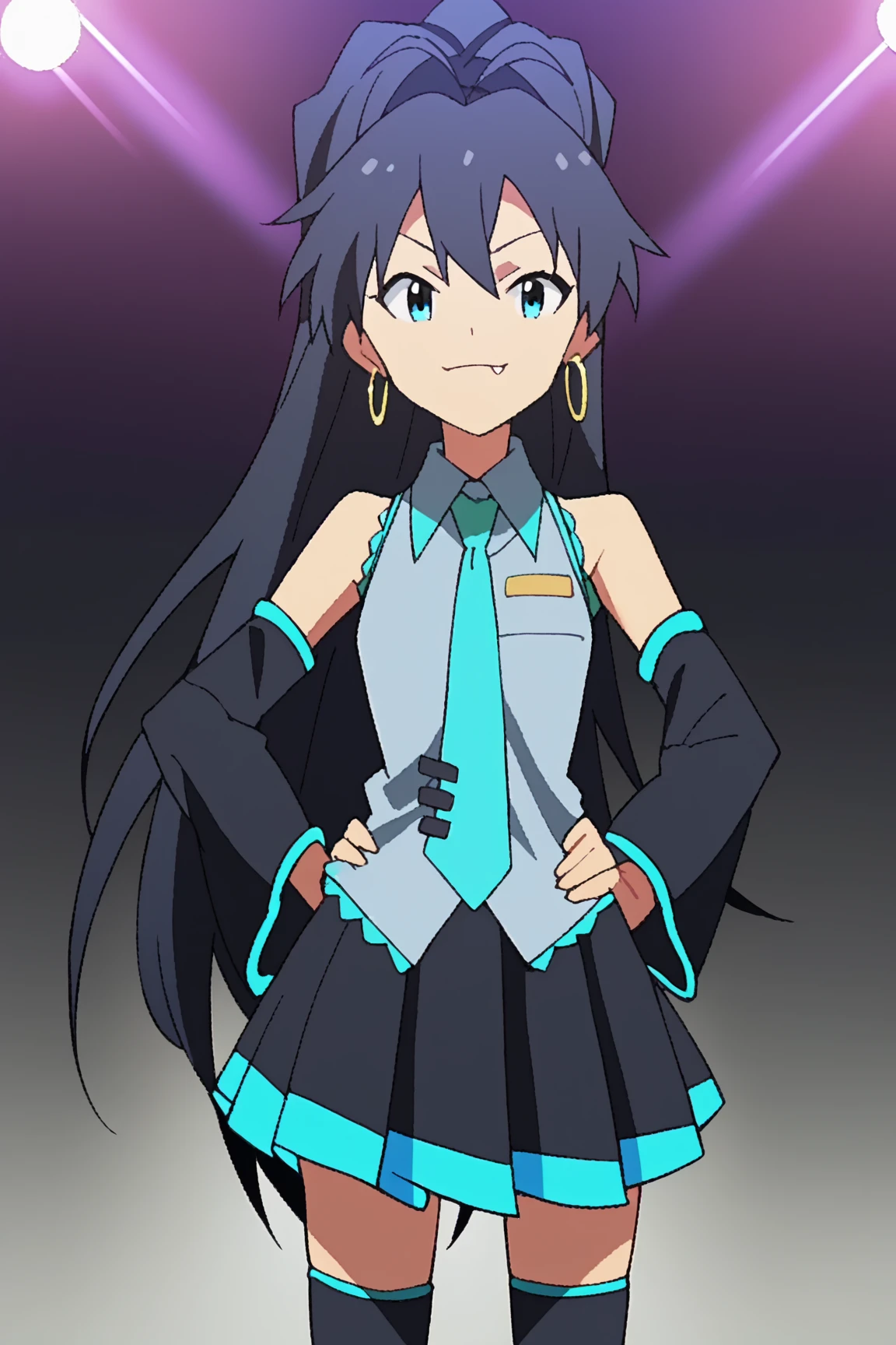 Source_anime, anime screencap, anime coloring, on a concert stage ...