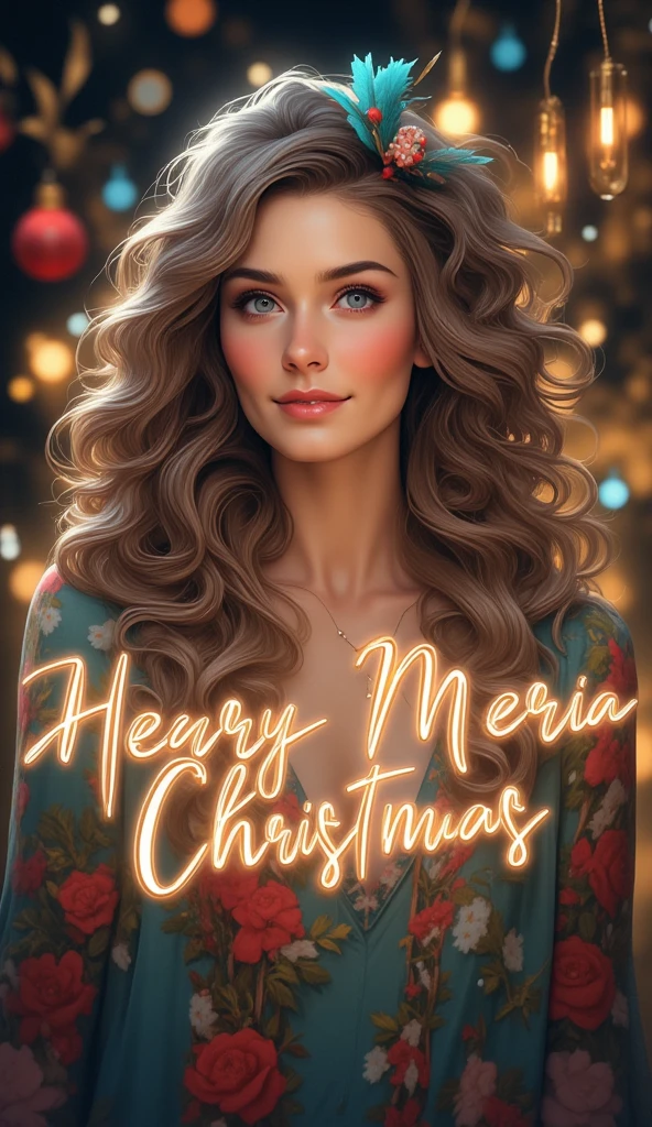 (masterpiece, top quality :1.2), 1 adult female, Alone, merryXmas - SeaArt AI