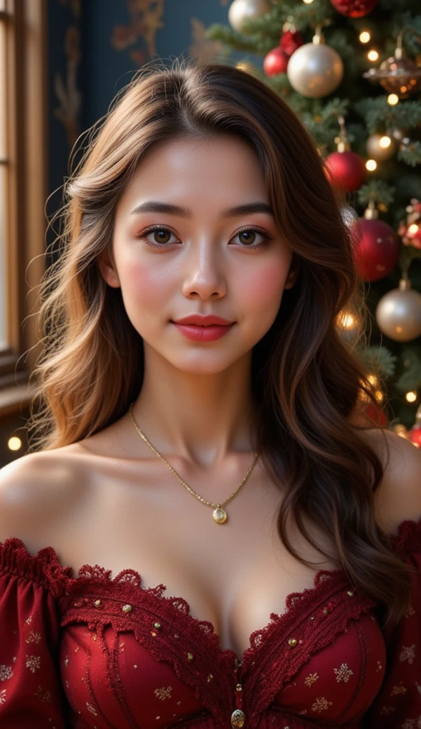 (masterpiece, top quality :1.2), 1 adult female, Alone, merryXmas - SeaArt AI