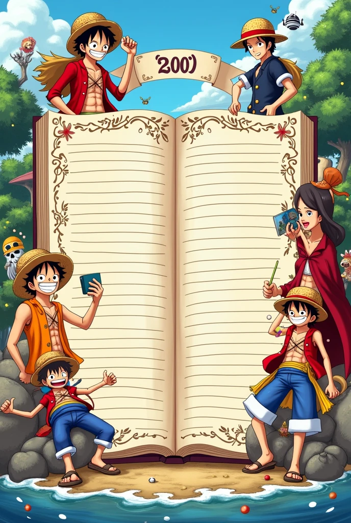 100 days planner template of one piece anime - SeaArt AI