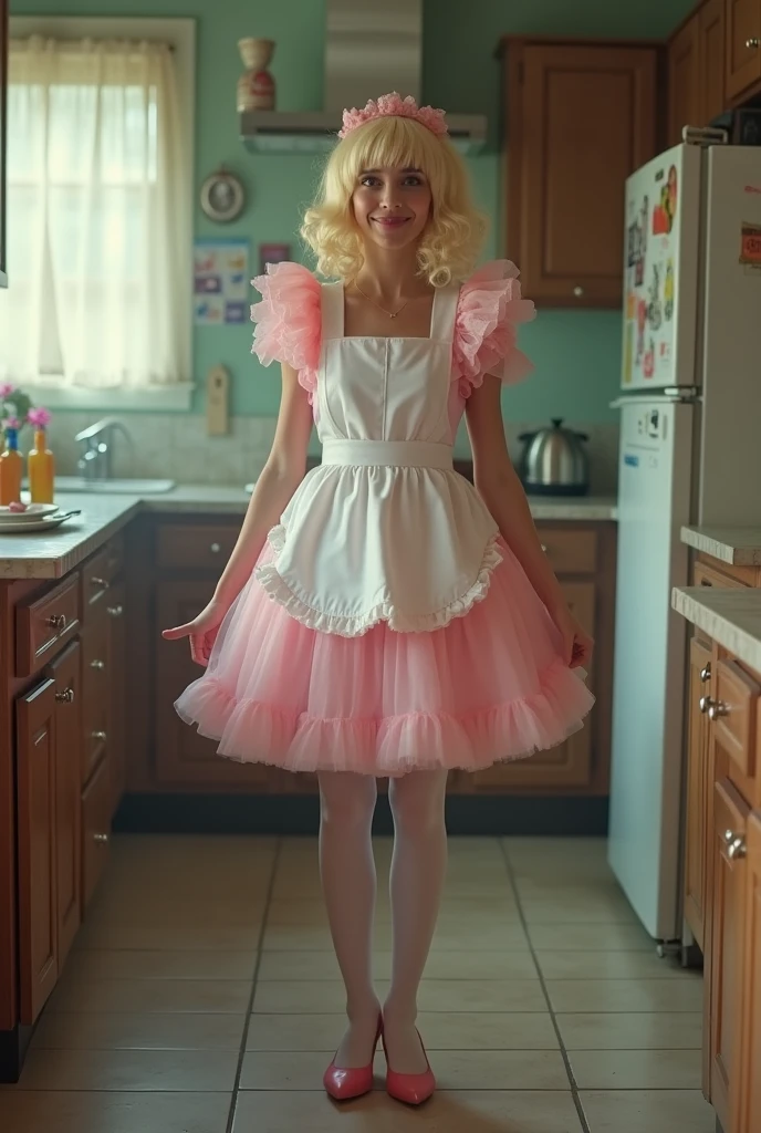 Cinematic film still of A 25 year old embarrassed male dressed in a ...