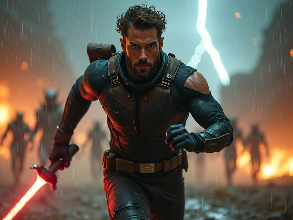 Muscular 6 foot 2 inches human white man with short messy curly brown ...