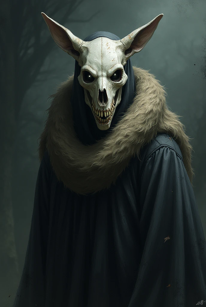 Shinigami, anime death note, dog skull , a furry scarf , makes it look ...