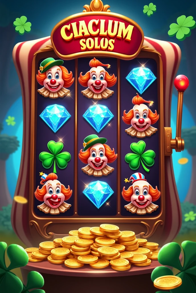 Generate four strips with diamonds clowns coins clovers to create slot ...
