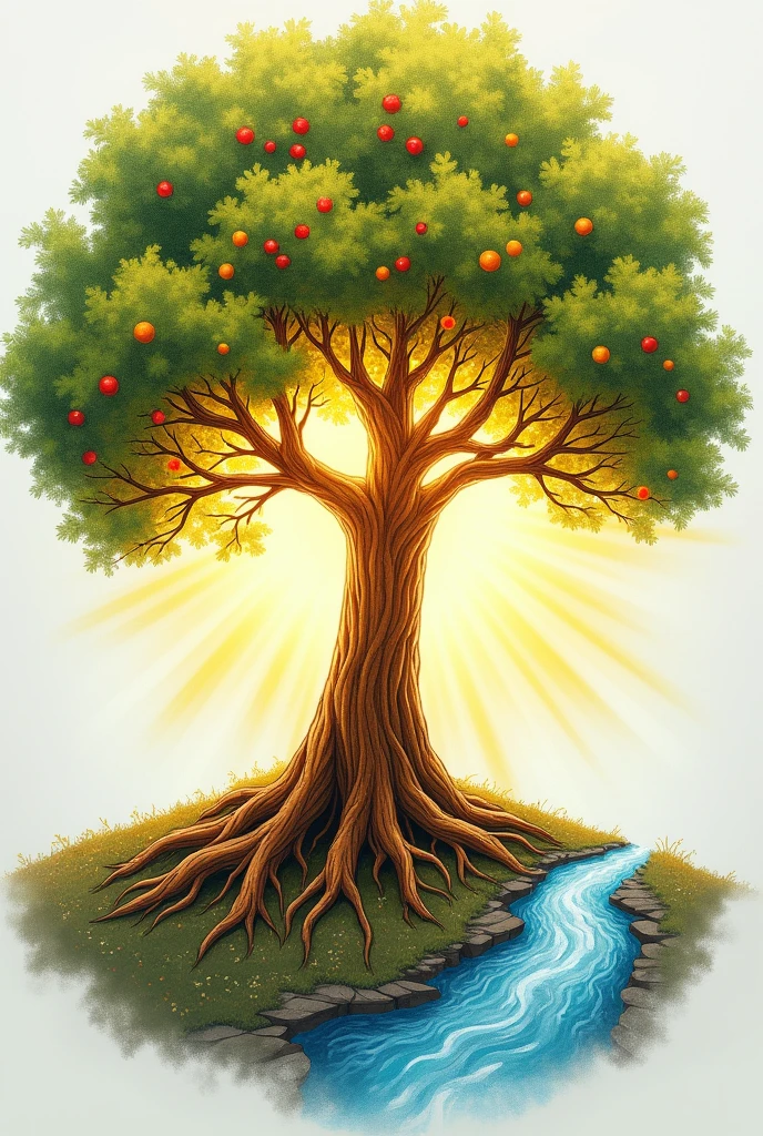 illustrative drawing a beautiful drawing of the Tree of Life - SeaArt AI