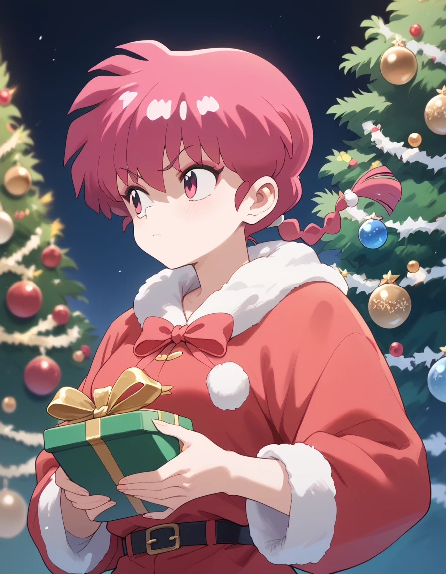 Ranma Light pink eyes, red hair and appears to have purple makeup over ...
