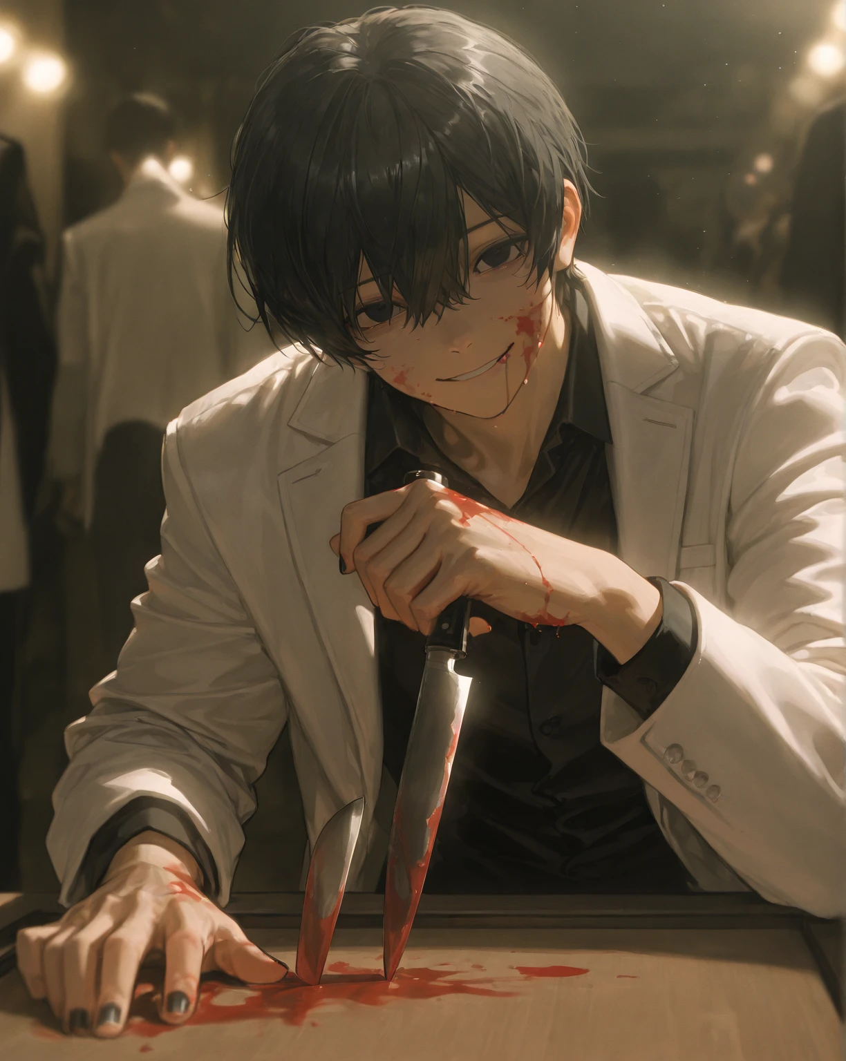 名作, 最高品質 , 748 cm 部屋. ****一人で, 長男****, ぼやけた背景, 被写界深度を許容する - SeaArt AI