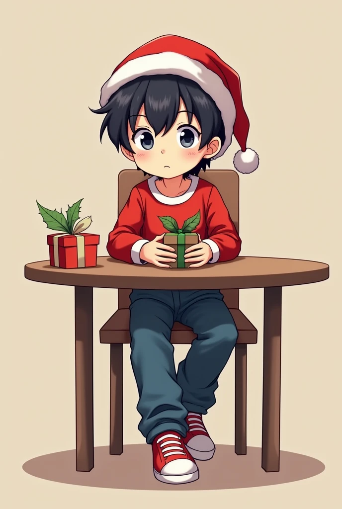 Anime, cartoon,chibi drawing, teenager Boy 1, black short hair - SeaArt AI