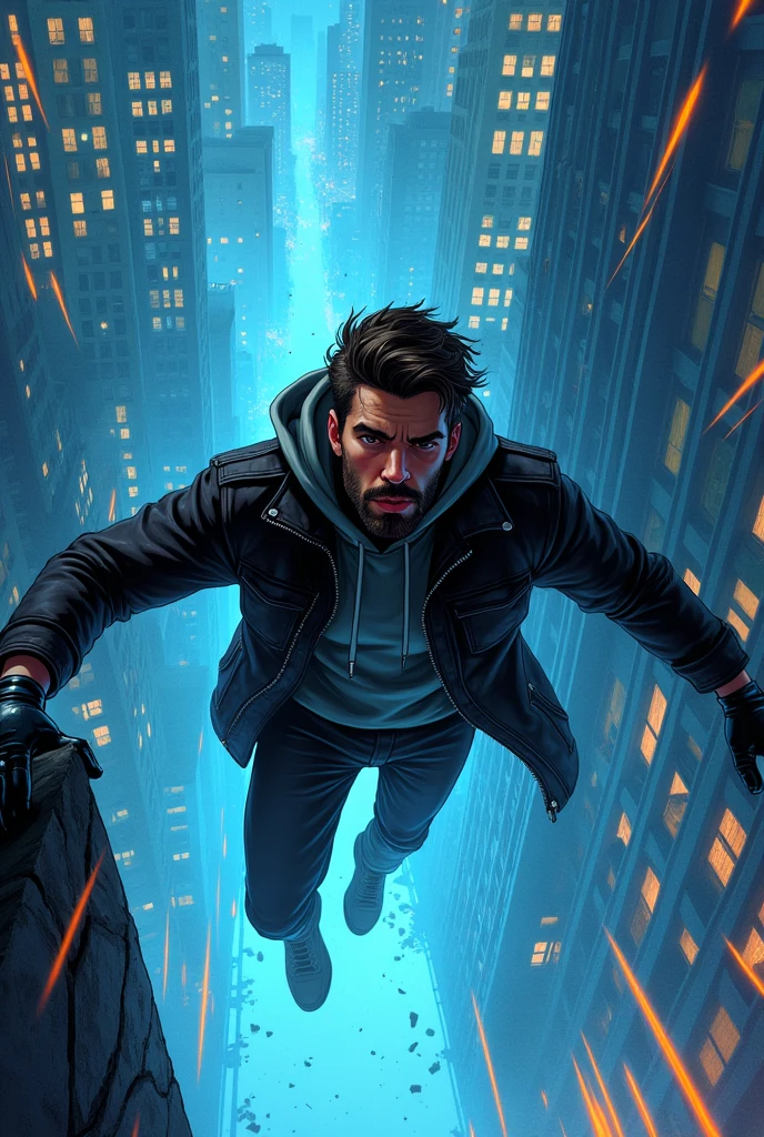 HIGH GRAPHIC ILLUSTRATION IN MODERN COMIC BOOK STYLE, young man - SeaArt AI