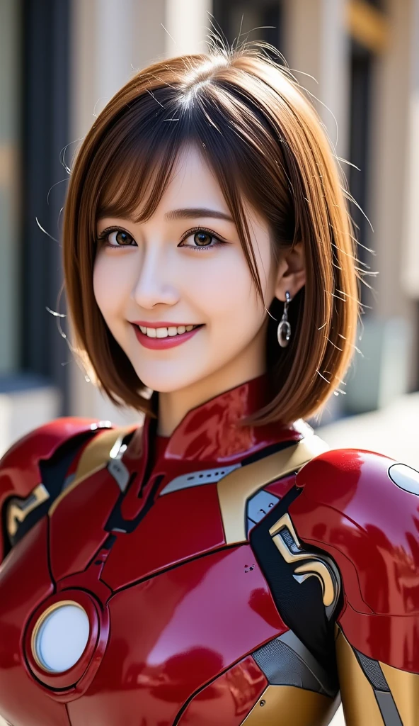 12K、HDR、 bits deep 10 bits 、Iron Man Costume、 charming posing - SeaArt AI