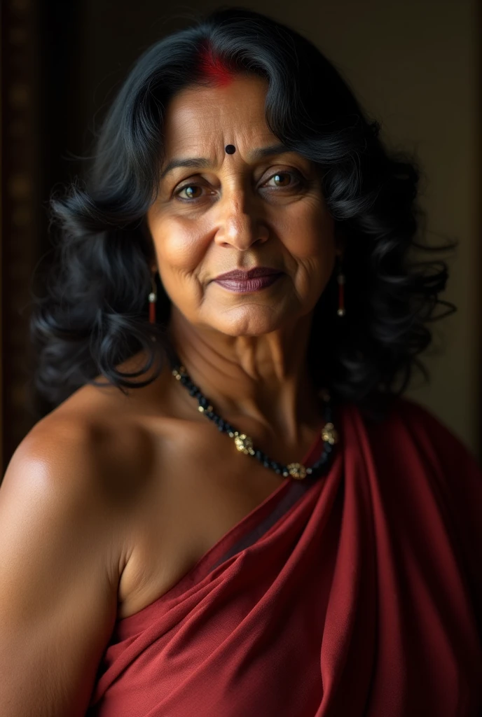 Looks like vidya balan, a photo portrait of a beautiful girl 70 years ...