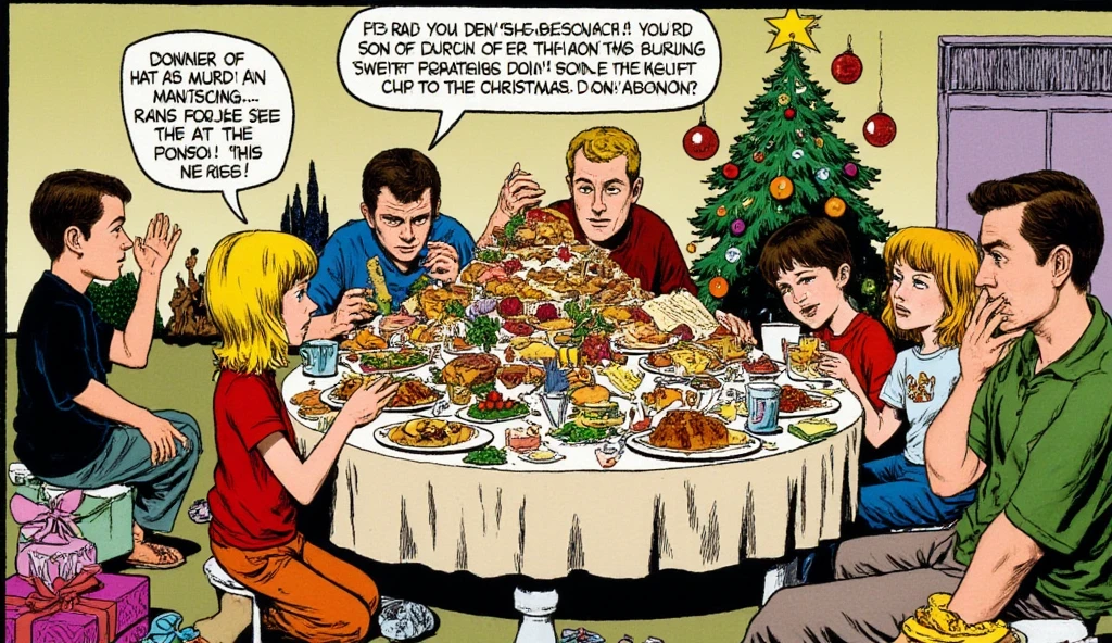 6. "A funny, chaotic Christmas dinner where the guests are seated ...