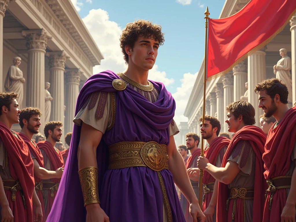 Elagabalus being hailed by the troops as the new emperor, with Roman ...