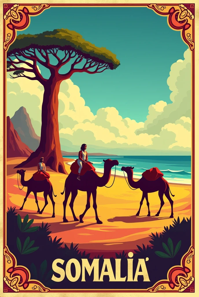 Somalia travel poster - SeaArt AI