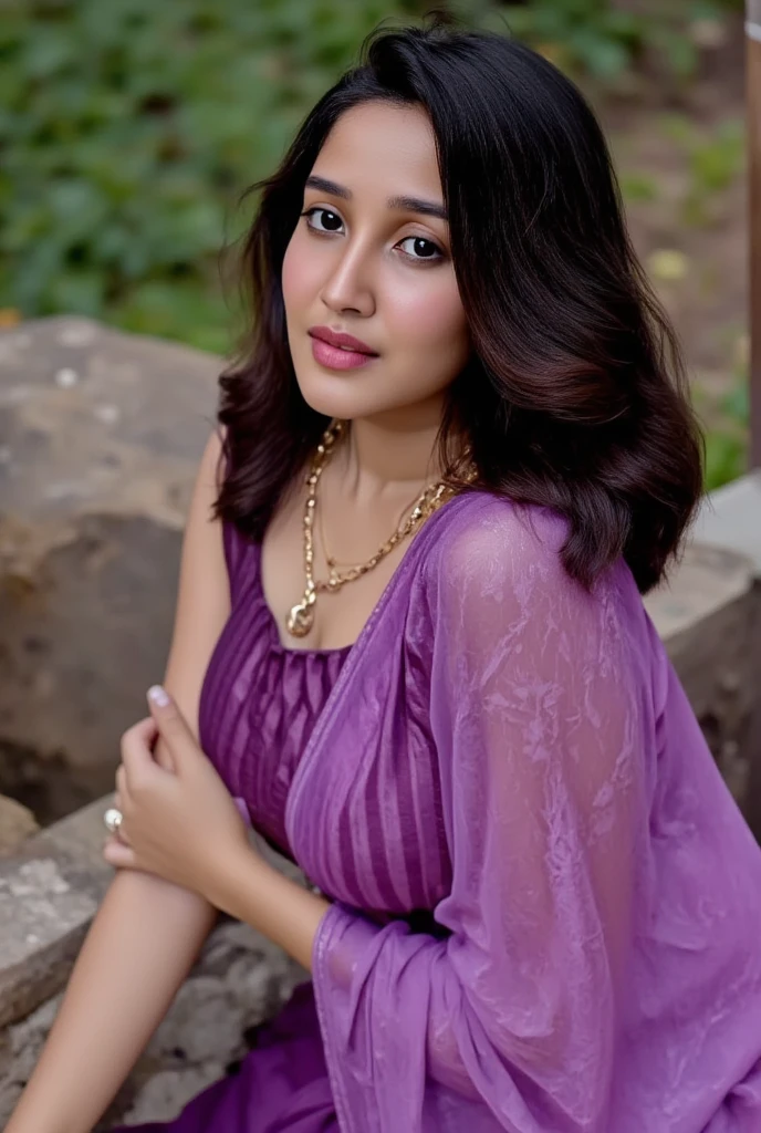 Full body photo of an indian girl,look at viewer and subtle smile ...