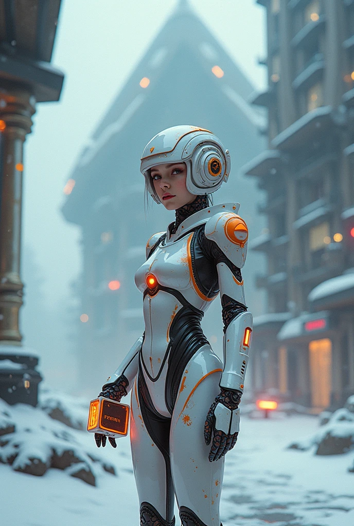 Askew building urban , snow dew flies , supporting ornaments - SeaArt AI