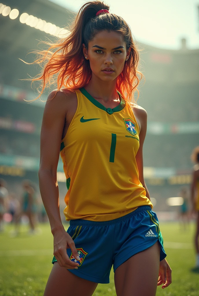 Draw the female form of Neymar - SeaArt AI