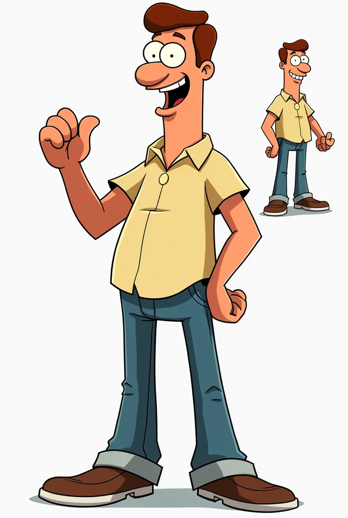 American cartoon style main character design, american dad, family guy ...