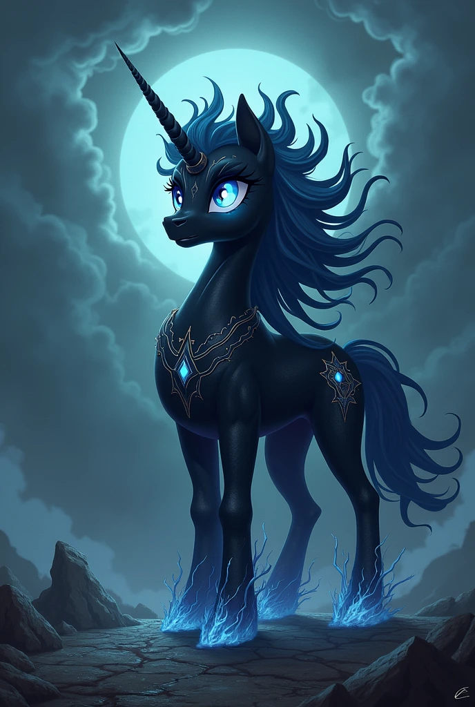 Princess Celestia as an evil mare character from My little pony - SeaArt AI