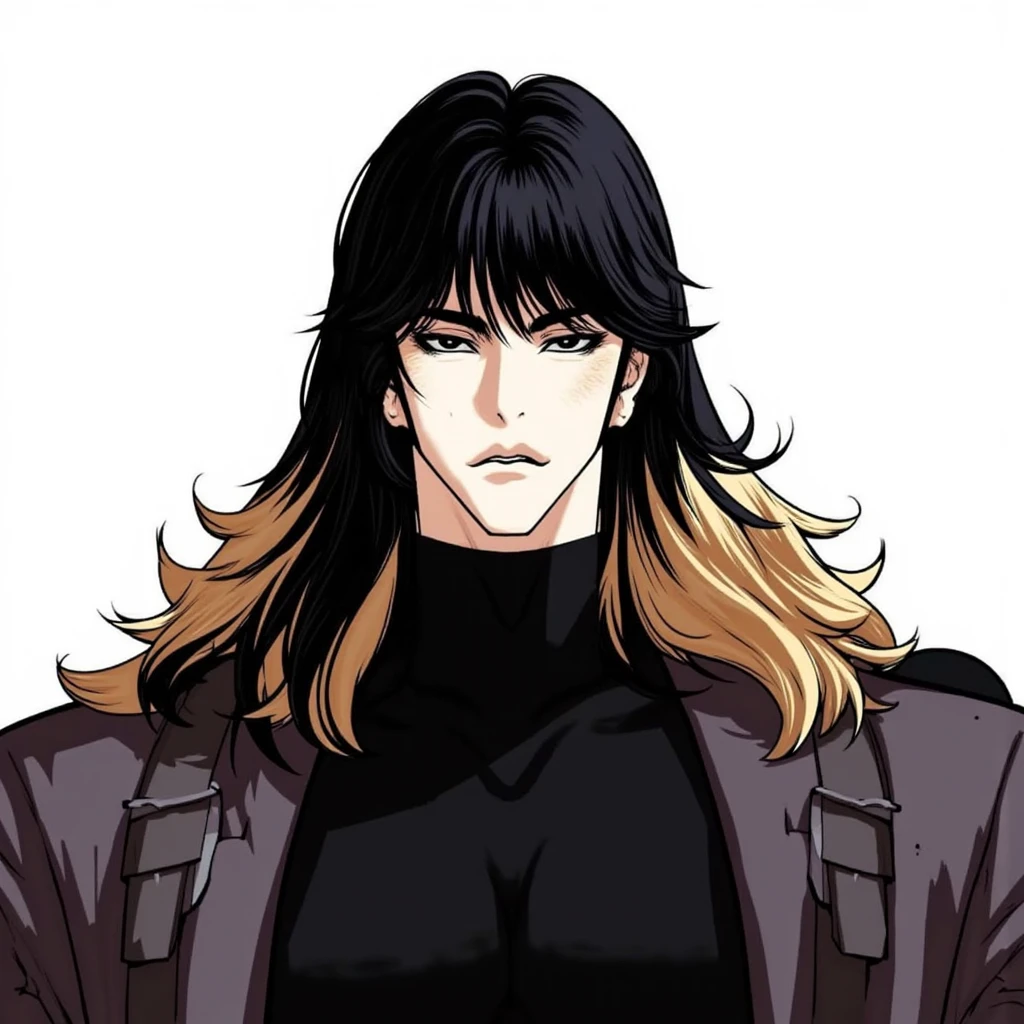 A panel from Lookism Manhwa: Tall male athletic figure with long ...