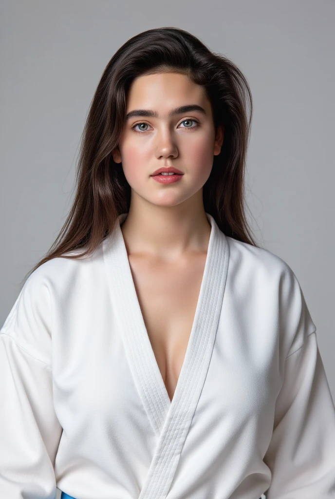 1girl, beautiful girl Jennifer Connelly at age 18, large breasts ...