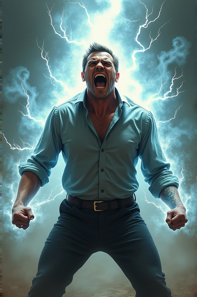 ্a man is shocking - SeaArt AI