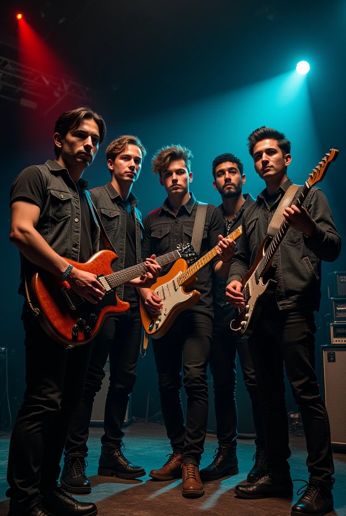 1 rock band 5 boys - SeaArt AI