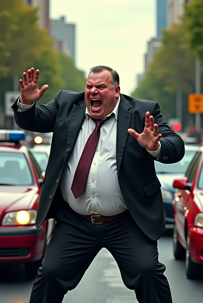 There's a fat guy in a suit, he's rich, he's furious, shouting at ...