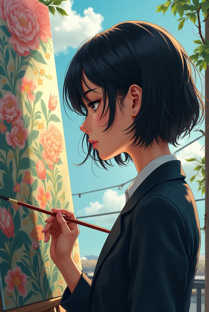 1 girl, painting, Handsome and beautiful, Single, lip, Random color ...