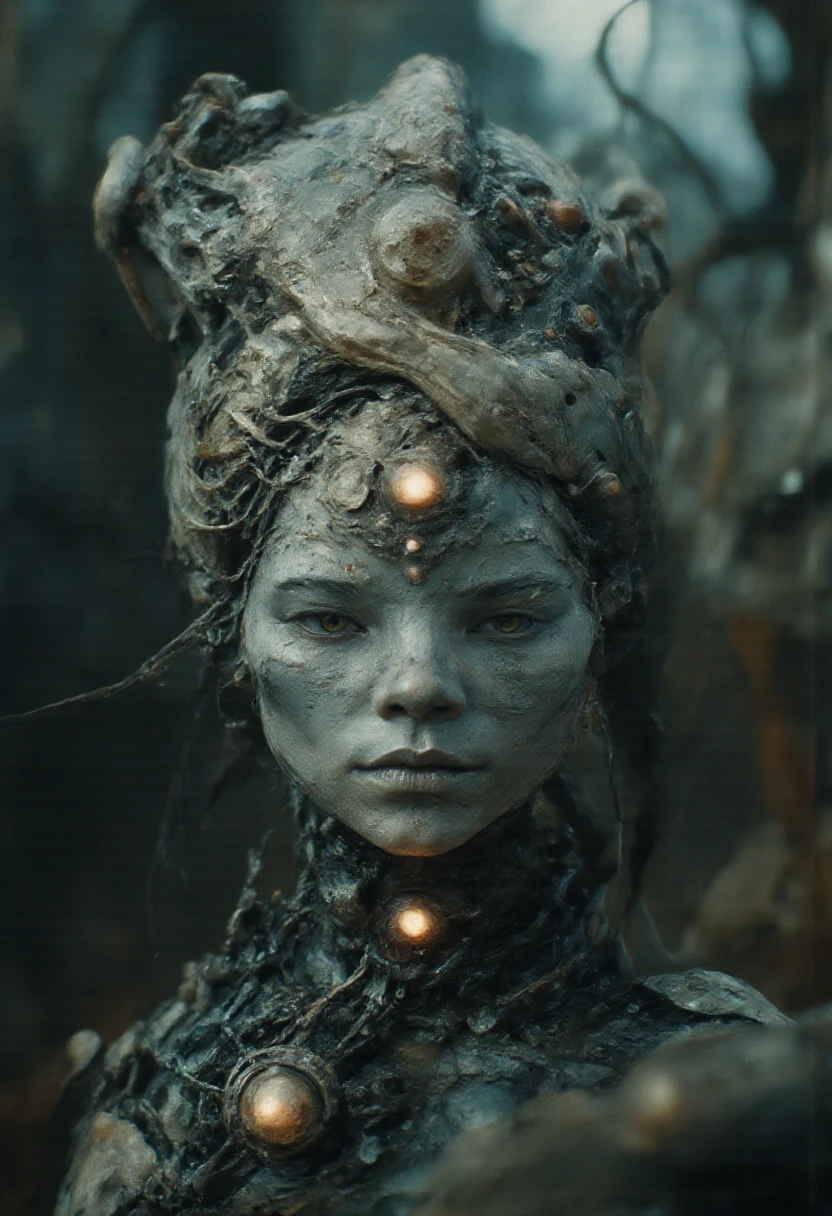 An unearthly and hyper-detailed closeup of a cybernetic being - SeaArt AI