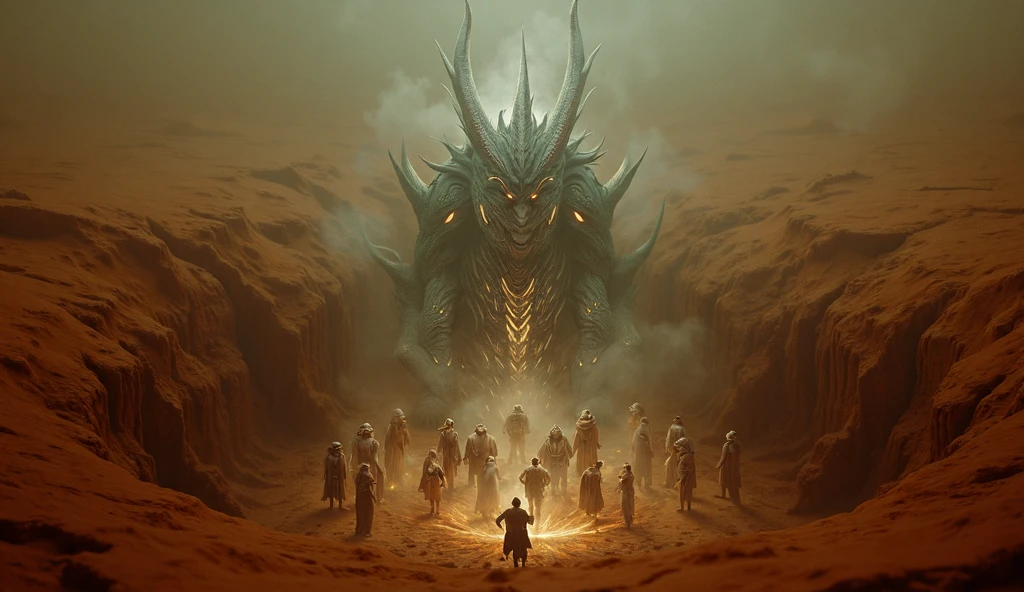 A very clear ultra hd dynamic image of"A mystical creature emerging ...