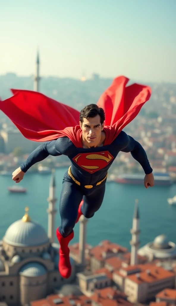 A Turkish-themed Superman soars over the Istanbul skyline. In the ...