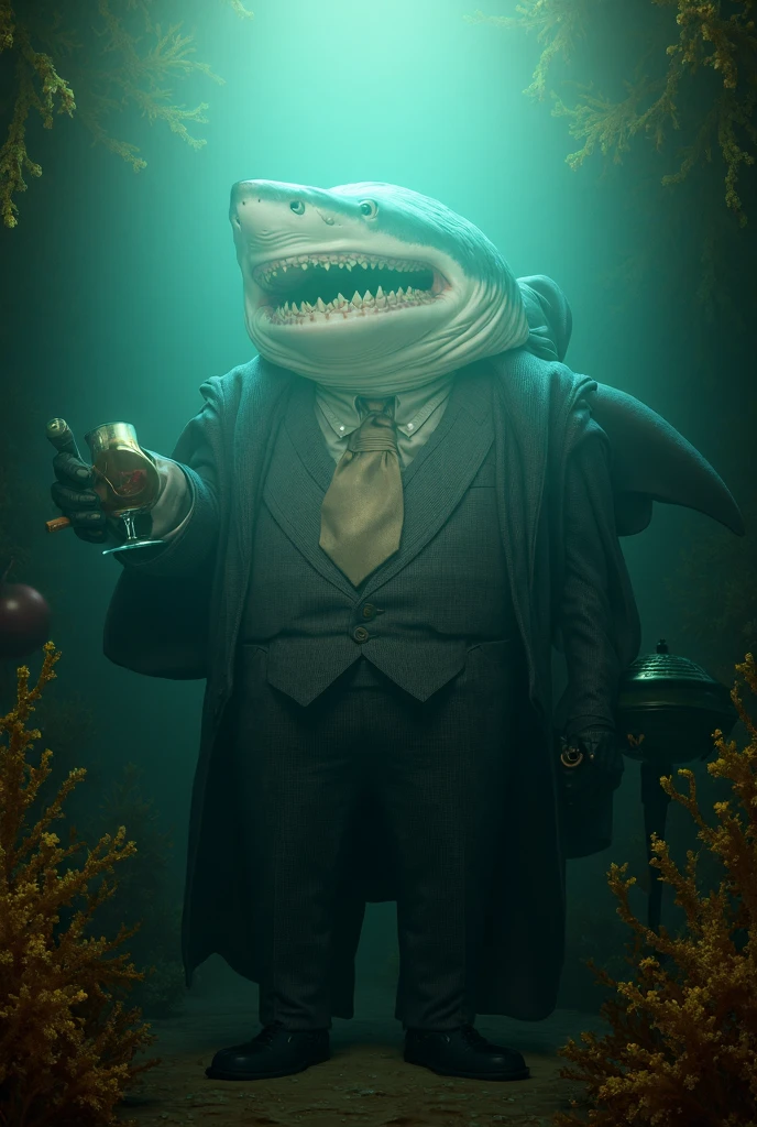 Shark with a lot of money - SeaArt AI