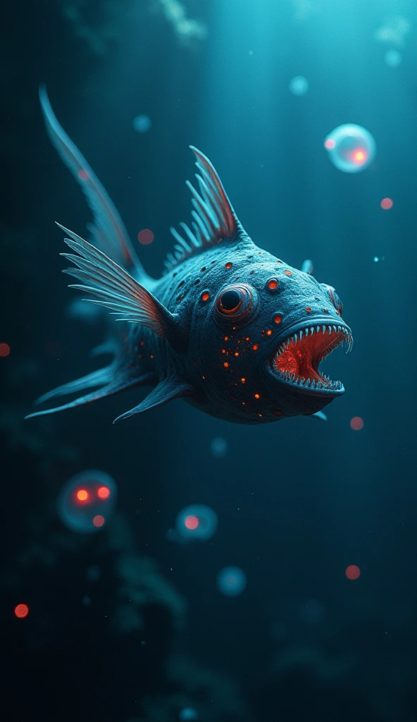 Collection of strange, alien-like deep-sea creatures , Floats Eerily in ...