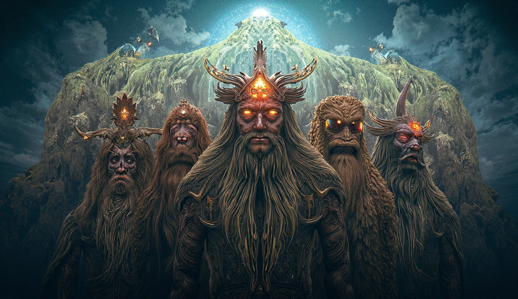 The Aesir Norse gods hyper realistic illustration - SeaArt AI