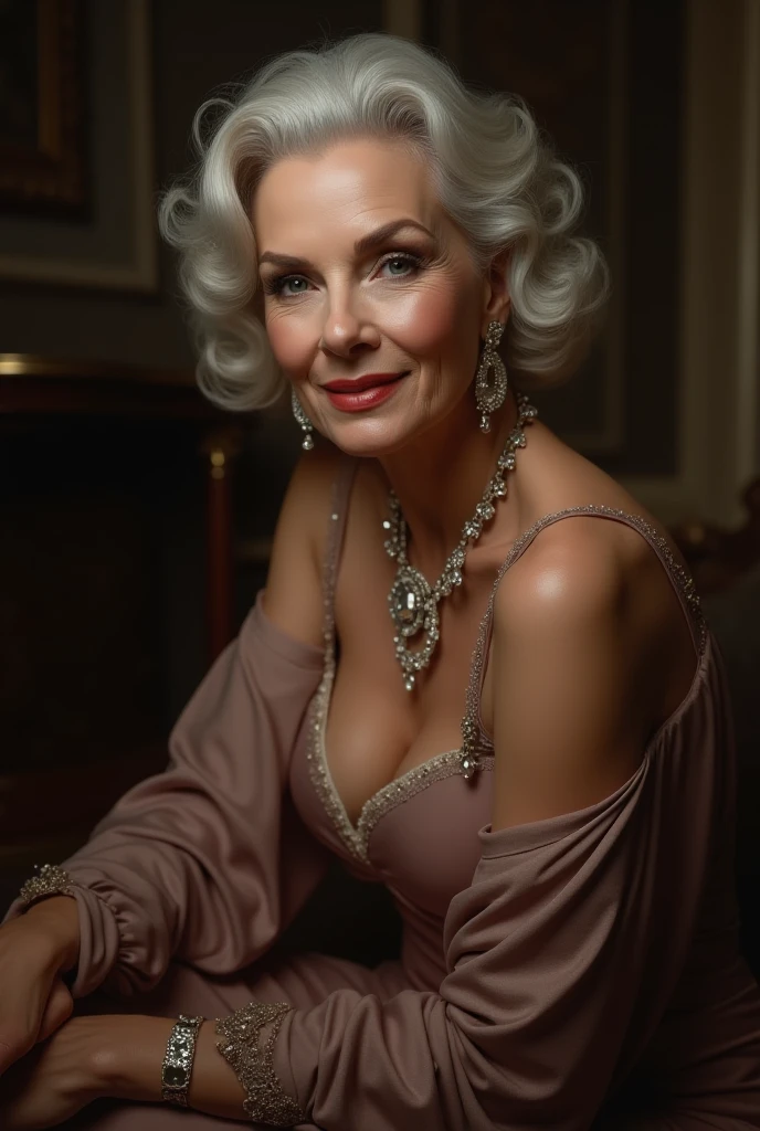 Classy sexy hot horny old lady - SeaArt AI