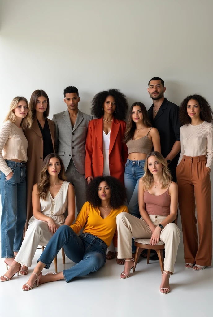 20 clothing models that can be worn in groups - SeaArt AI