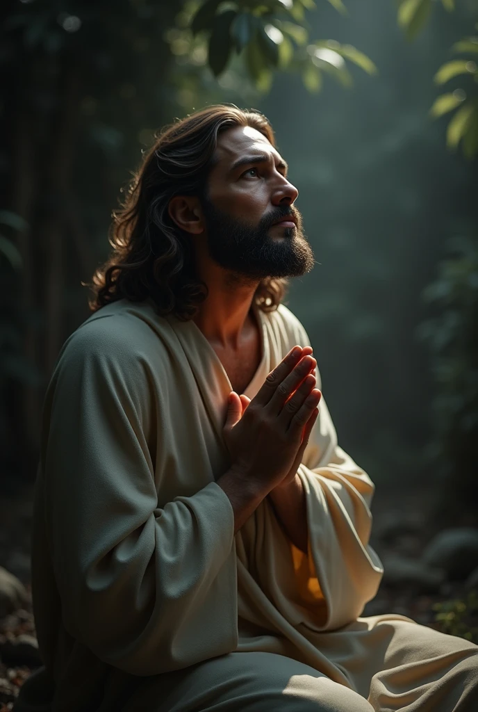 Jesus Christ praying - SeaArt AI