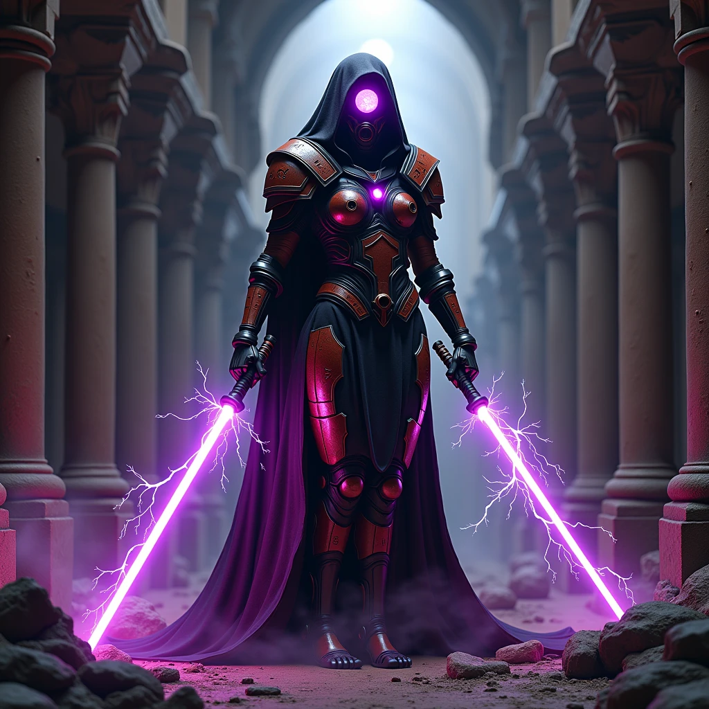 Darth Noctyss, the ultimate Sith Lady, stands within the shadowed ...