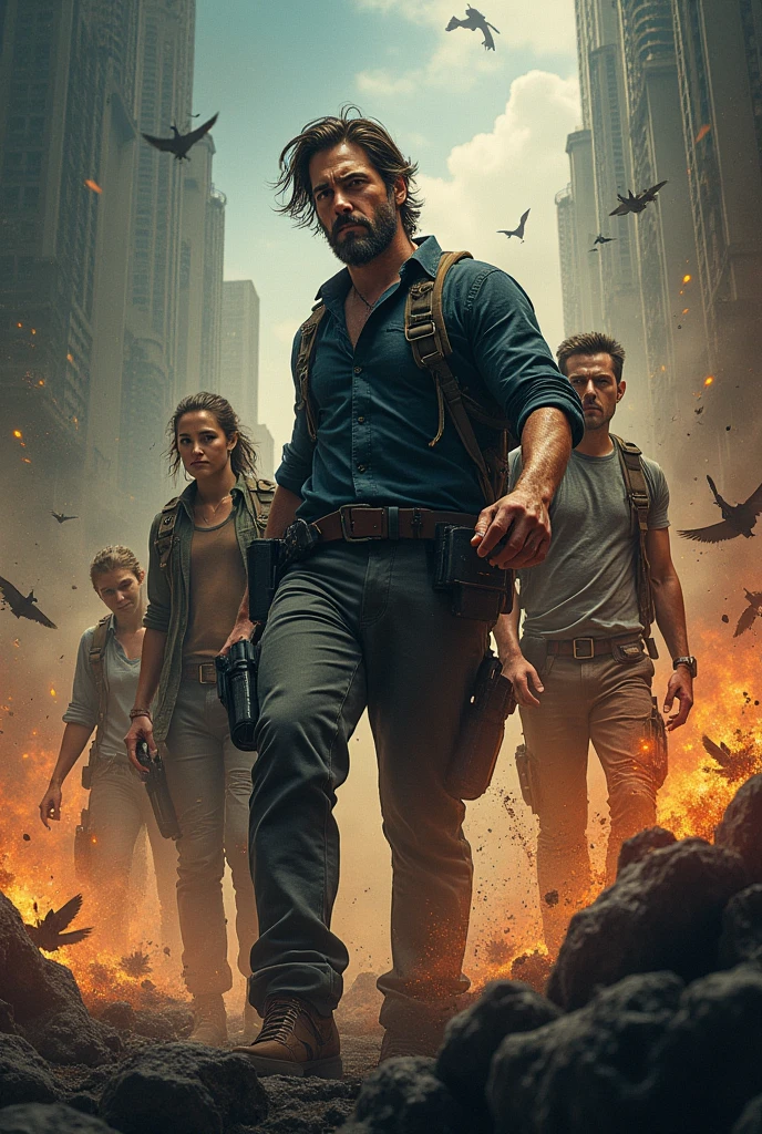 Make the same drawing but being a movie cover - SeaArt AI