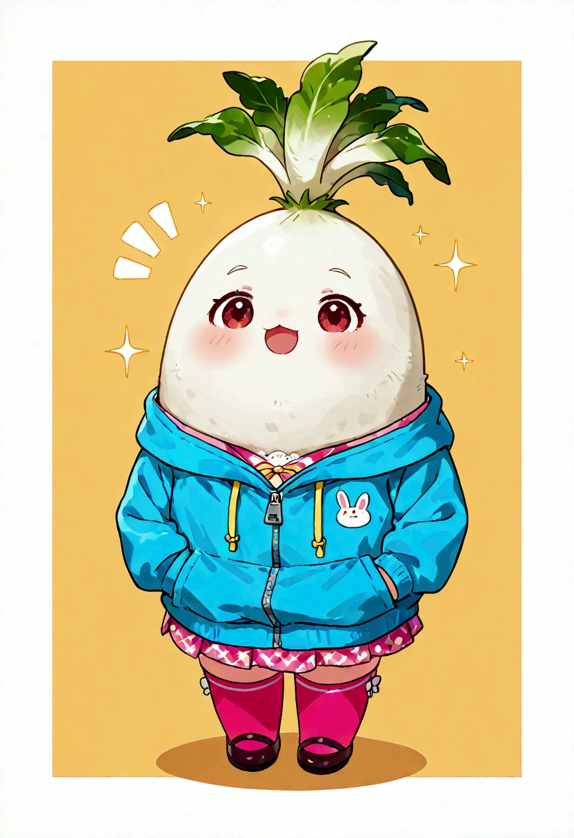 Daikon characters,Japanese white radish, - SeaArt AI